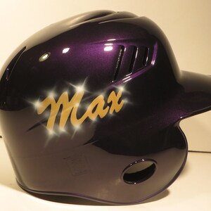 Custom Airbrushed Batting Helmet With Name on Back (new Helmet Included ...