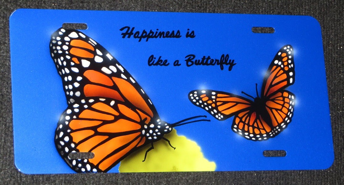 Butterfly Airbrushed License Plate - Etsy