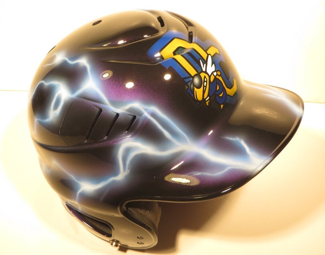 Custom Airbrushed Batting Helmet (new Helmet Included) - Etsy