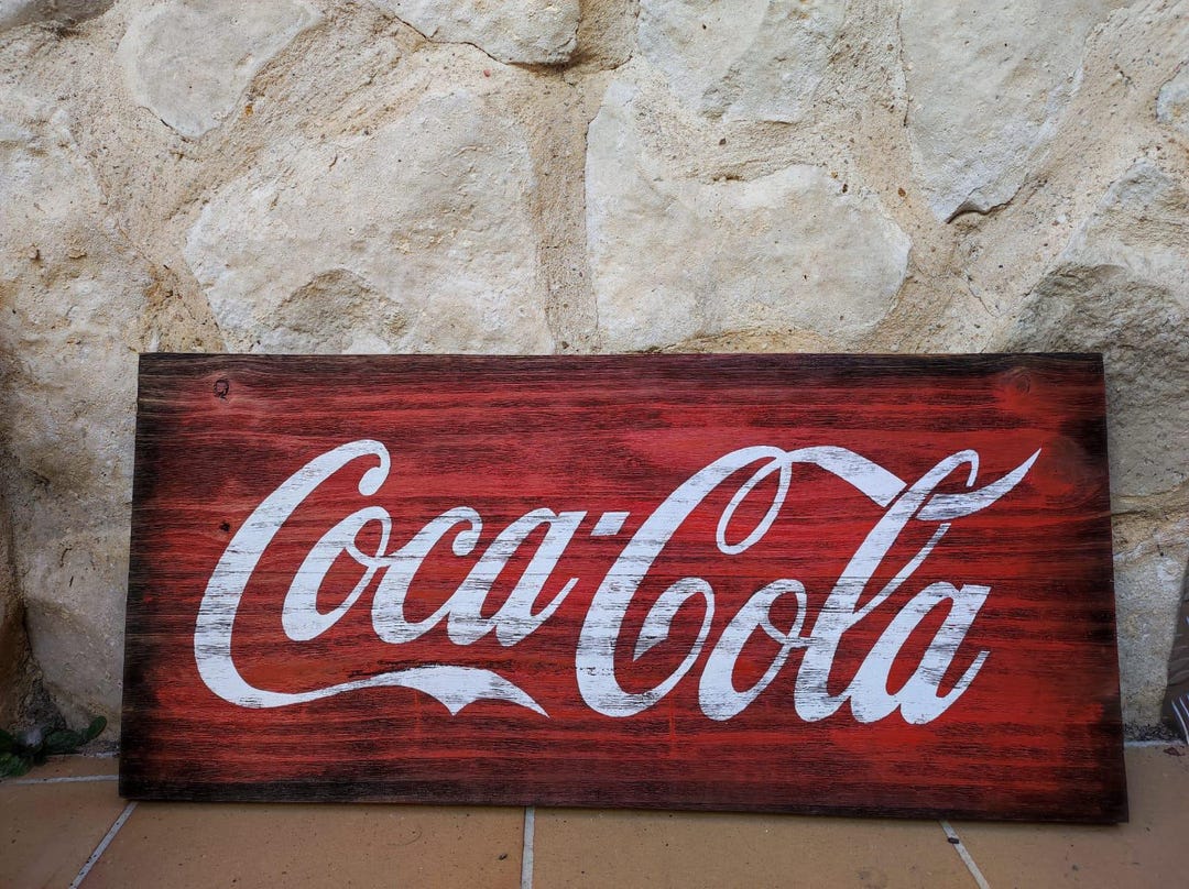 Coca-cola Wooden Sign - Etsy
