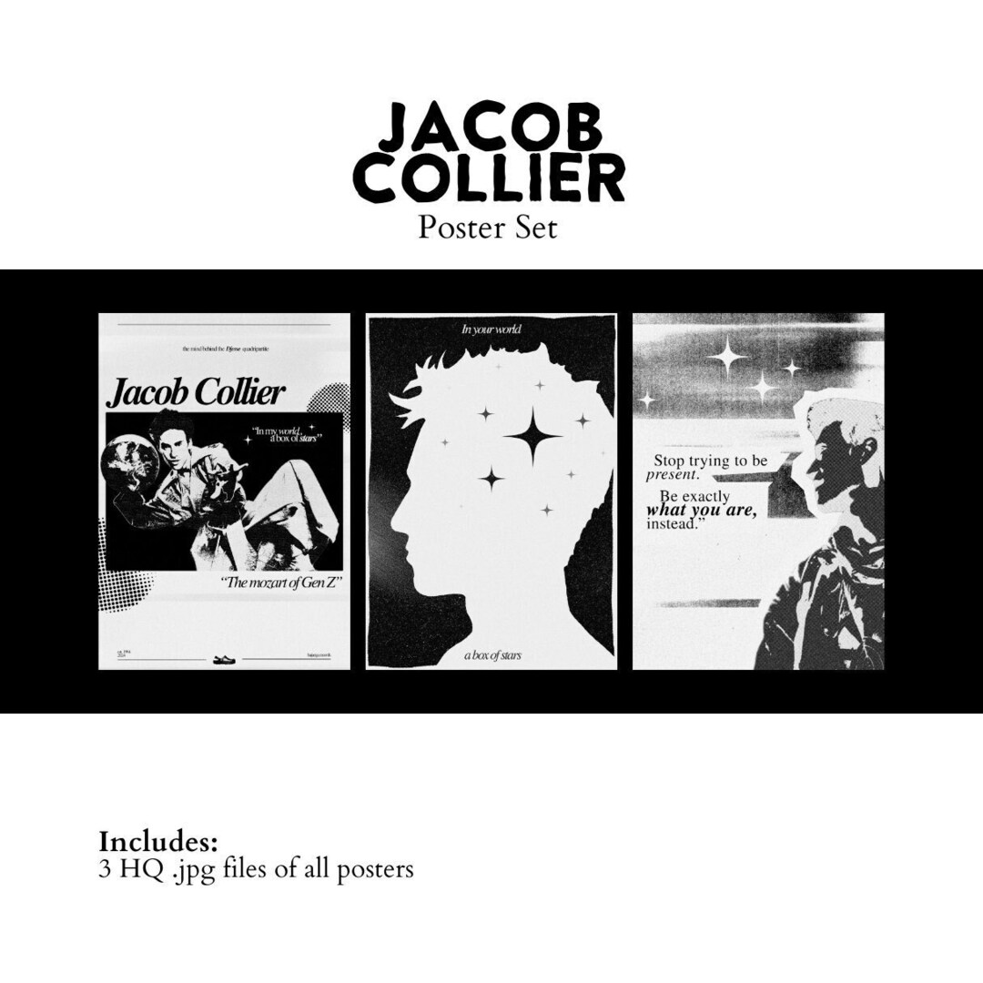 Jacob Collier - Poster Set - Etsy