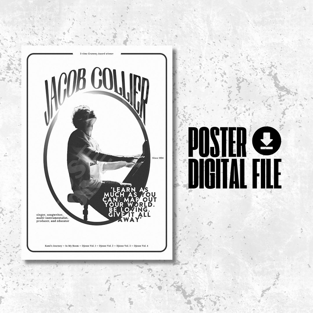 Jacob Collier Poster | Vintage & Normal Set (digital Download) - Etsy