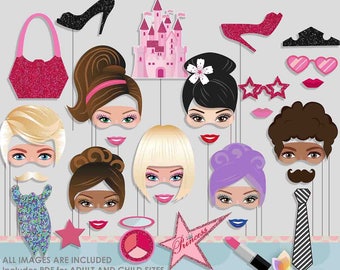 UNEDITABLE Instant Download Photo Booth Props Printable Photo - Etsy