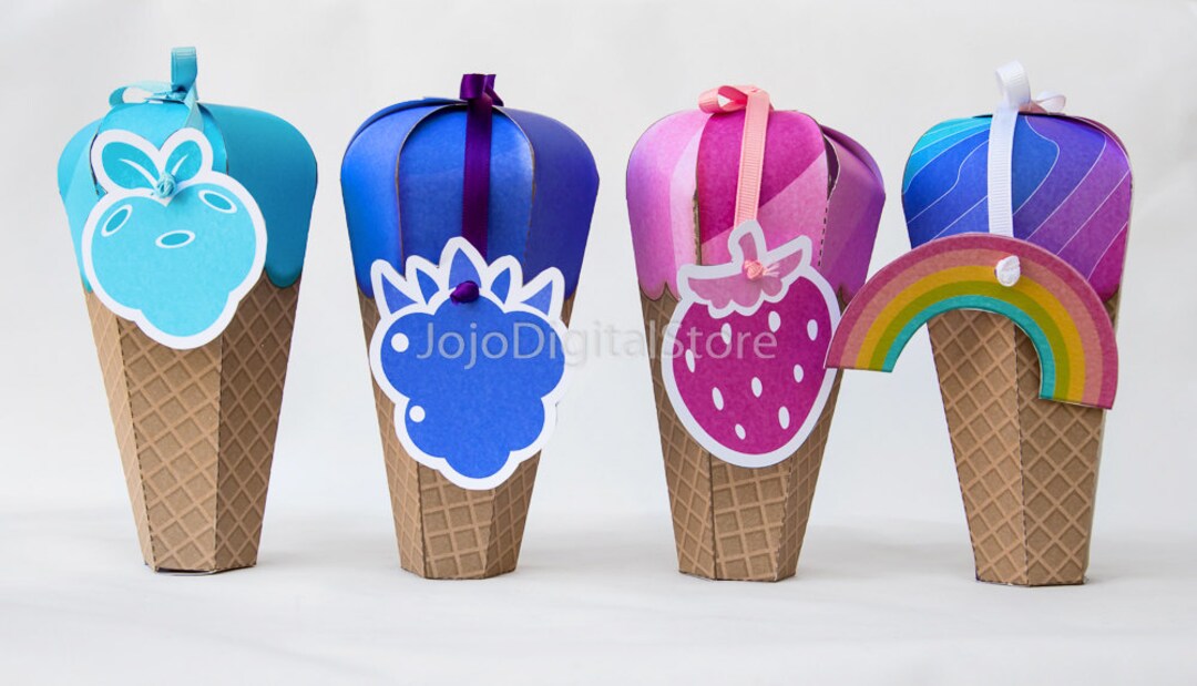 Ice Cream Favor Box Set - Etsy