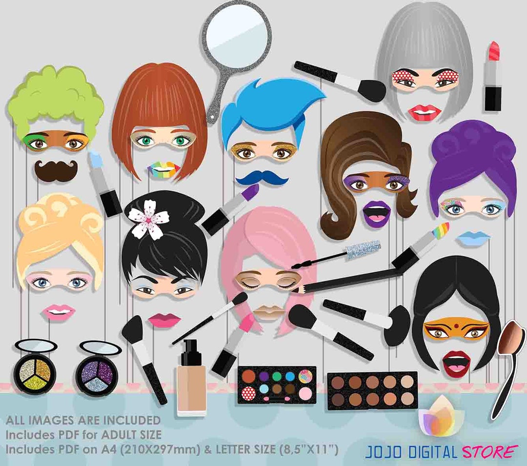 Makeup Artist Beauty Photo Booth Props - Etsy