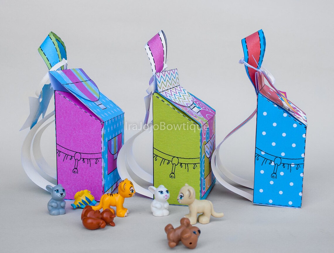 School Backpack Favor Gift Box Set Favor Box Printable for - Etsy