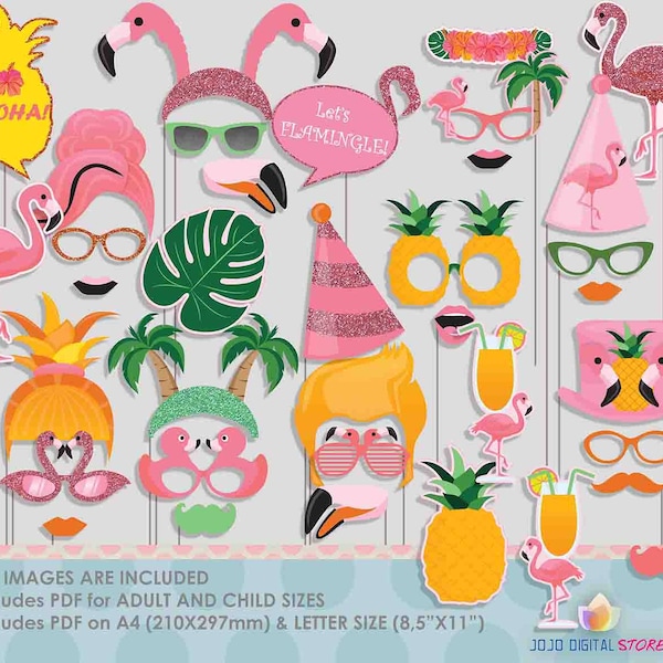 Flamingo Photo Props - Etsy