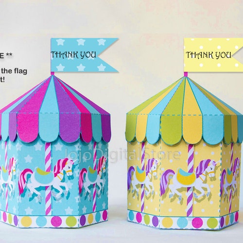 Unicorn Favor Box Cute Triangle Favor Boxes Instant - Etsy
