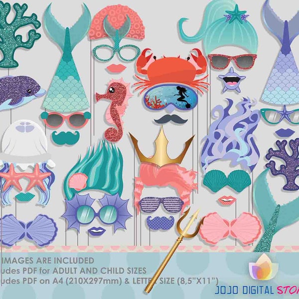Mermaid Photo Booth Props - Etsy