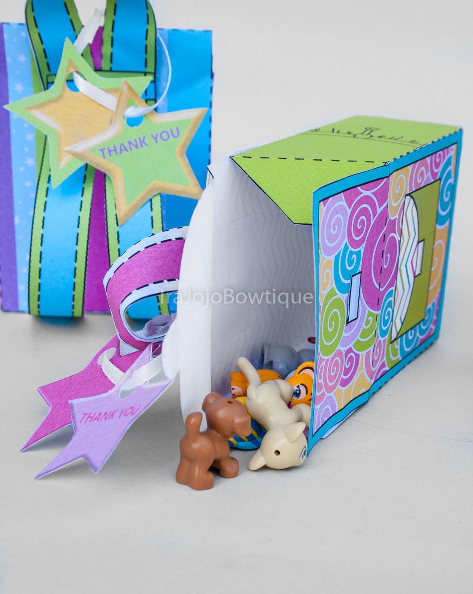 School Backpack Favor Gift Box Set Favor Box Printable for - Etsy