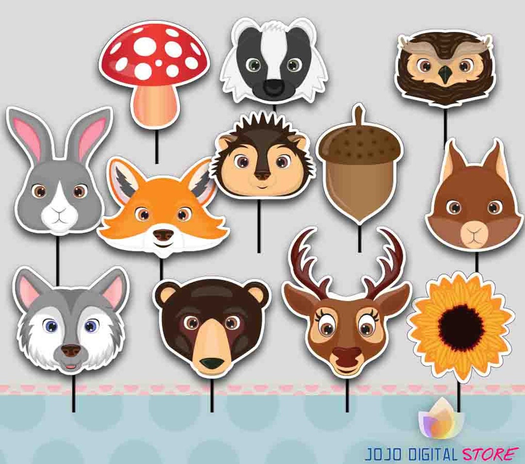 Woodland Animals Fall Autumn Cupcake Topper for Woodland Animals Fall ...