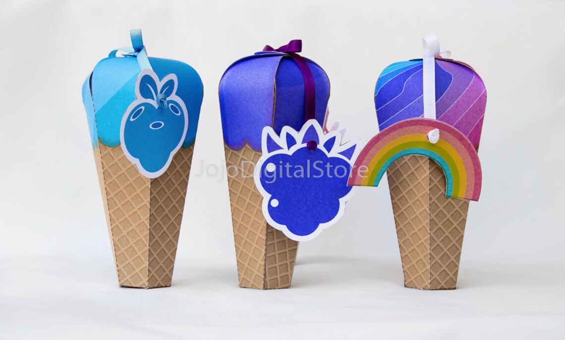 Ice Cream Favor Box Set | Etsy