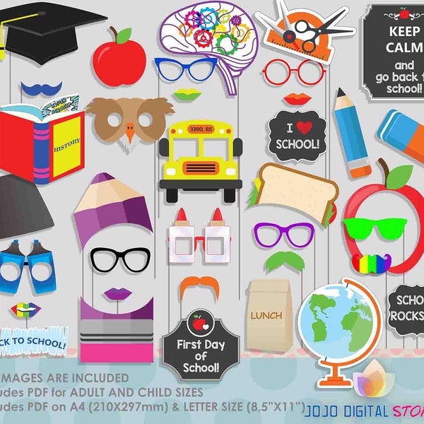 School Photo Props - Etsy