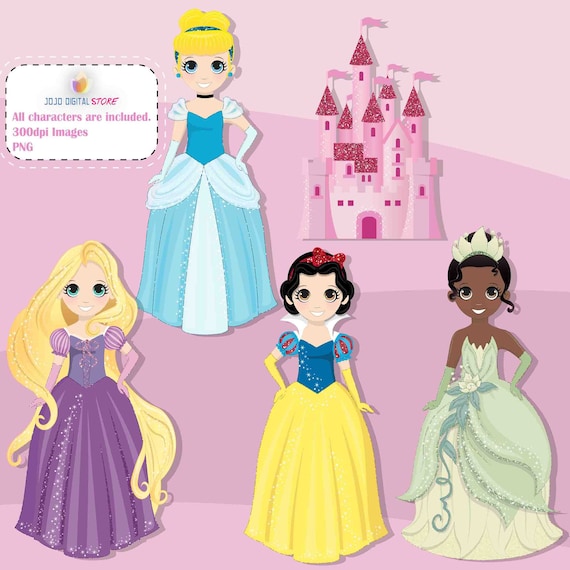 Princess Costume Party Clipart Halloween Costumes Princess - Etsy