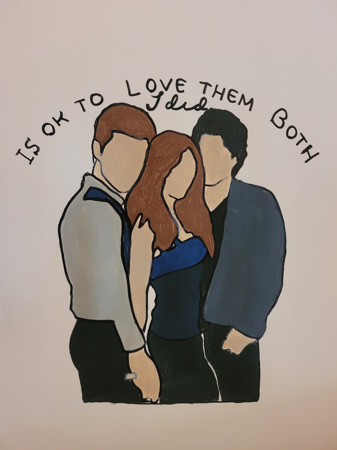 11x14 Vampire Diaries It's OK to Love Them Both... - Etsy