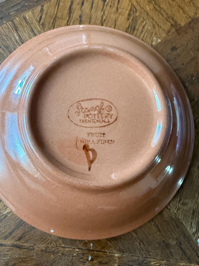 Vintage Stangl Pottery Peach Plate | Hand Painted Fruit Plate | Mid ...