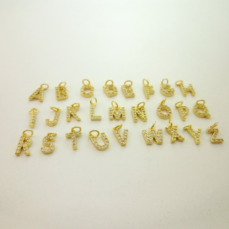 Genuine Gold Filled Small 26 Uppercase Letters Initials | Etsy