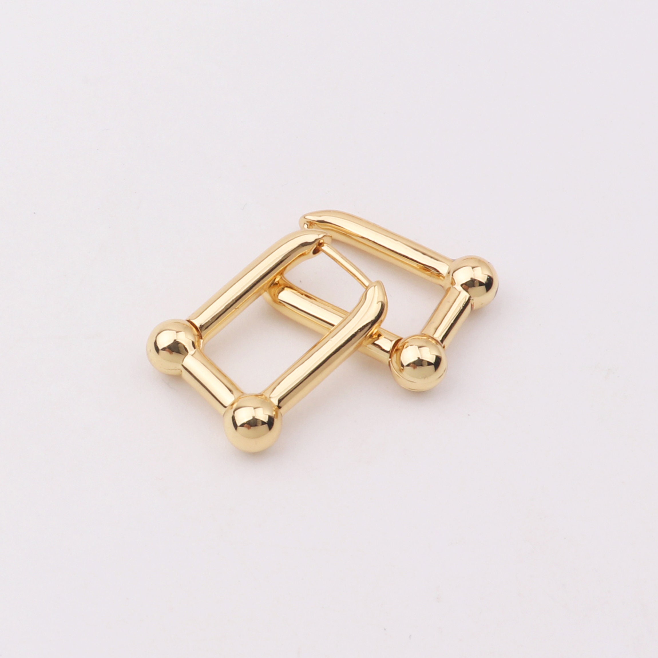 Custom Handmade 1 Pair 18k Gold Filled 19mm Bold Rectangle | Etsy