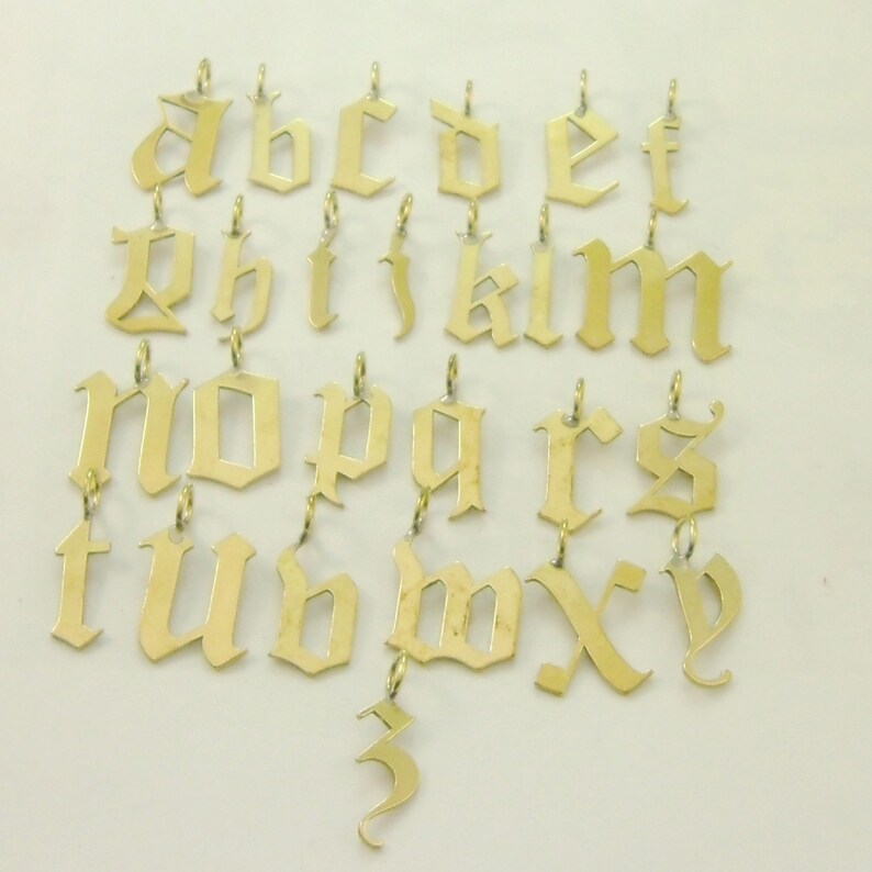 Custom 1 Set 26 Alphabets Small Letters Brass English Charm - Etsy