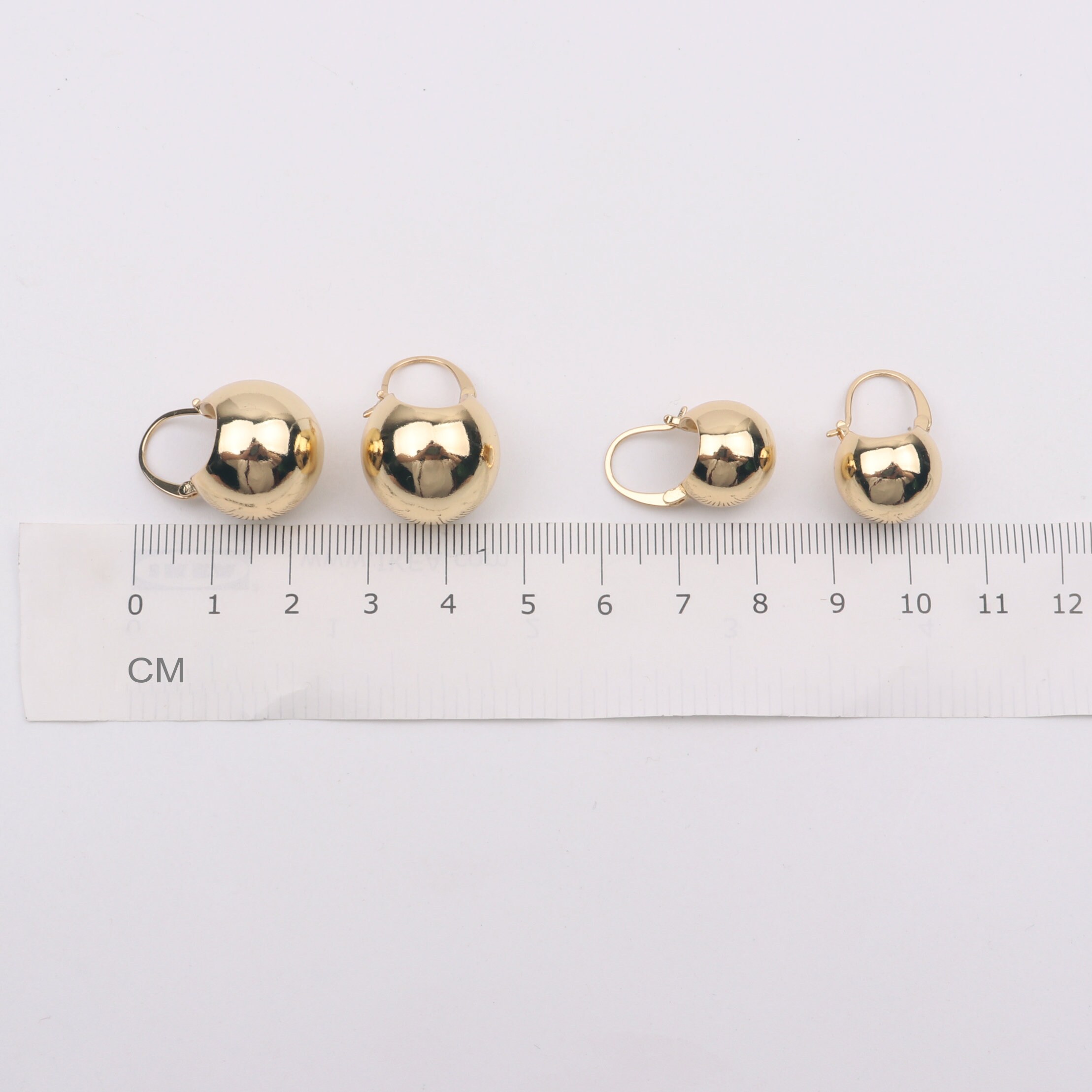 Unique Custom 1 Pair Classic Hollow Ball Round 14K Gold - Etsy