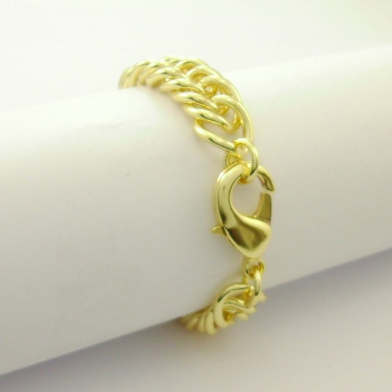 Handmade Custom, 1pcs 14K Gold Plated Curb Foxtail Chain Wheat Chain ...