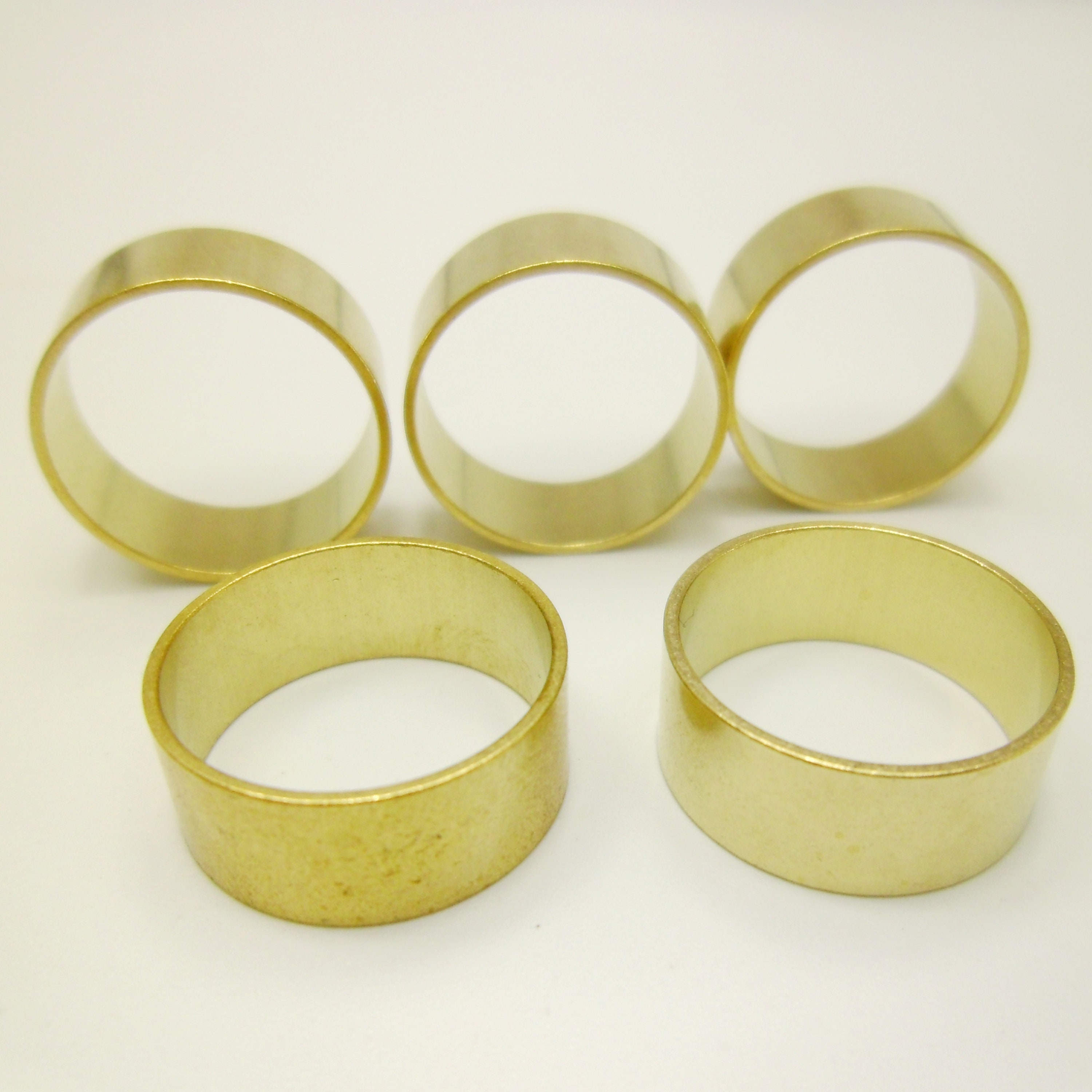 20pcs Thick Brass Tube Round Circle Ring Blanks Stampings Bases Size 8 ...