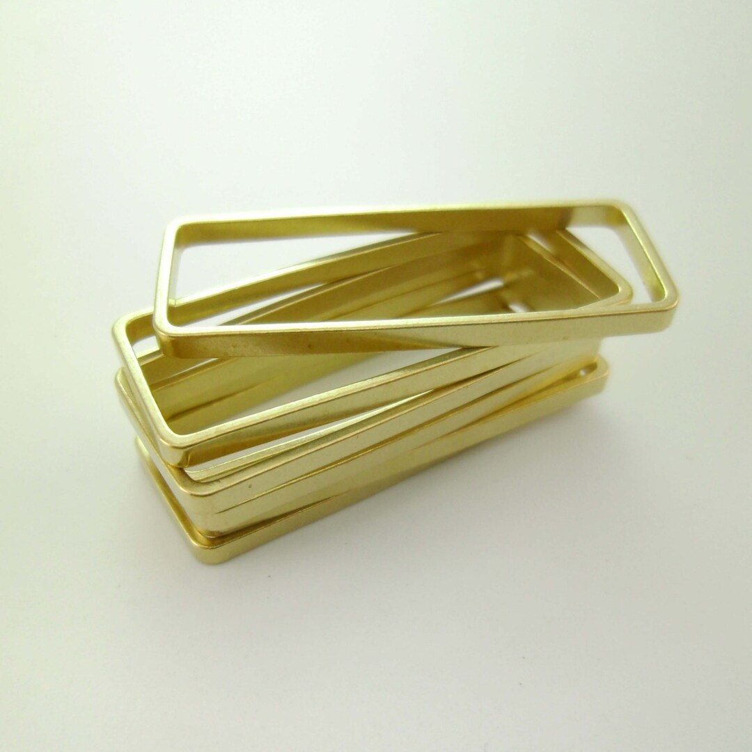 20pcs High Quality Large Brass Rectangle Geometry Frame Links ...