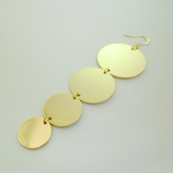 Unique & Handmade Shiny Gold Large Multi-round Discs 4 | Etsy