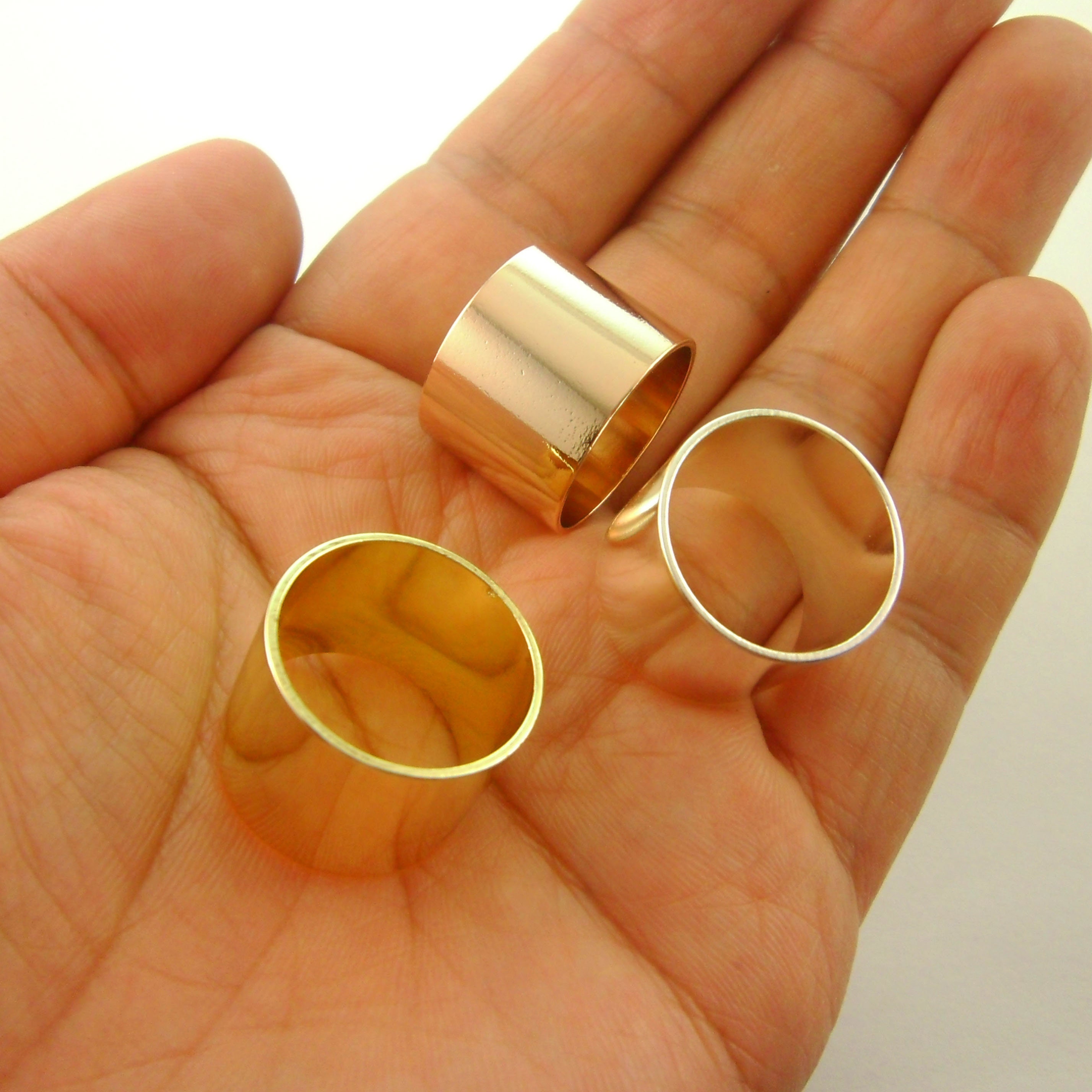 Handmade 5pcs Genuine 14k Gold Silver & Rose Gold Tube Round - Etsy
