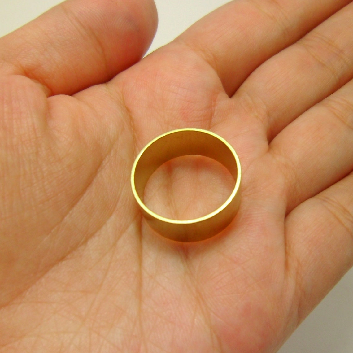 20pcs Thick Brass Tube Round Circle Ring Blanks Stampings Bases Size 8 ...