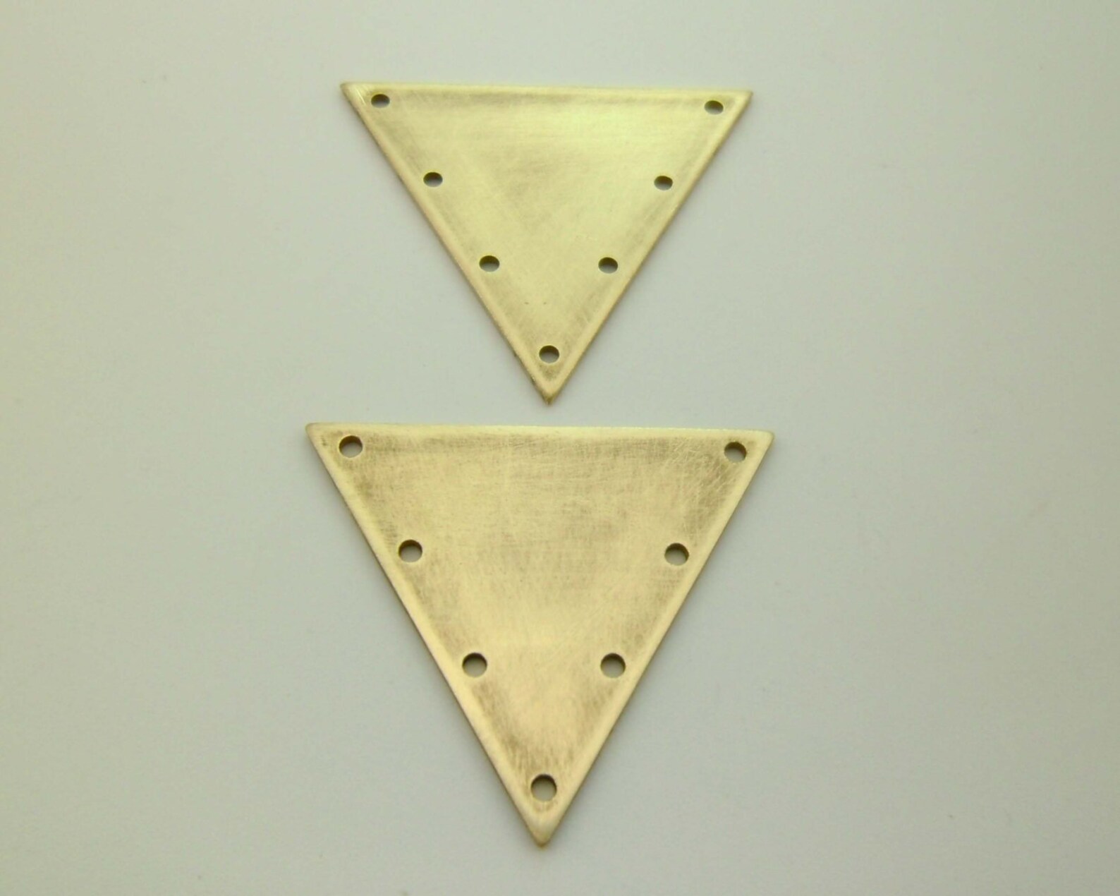 Unique & Handmade 2pcs Raw Brass Regular Geometry Triangle | Etsy