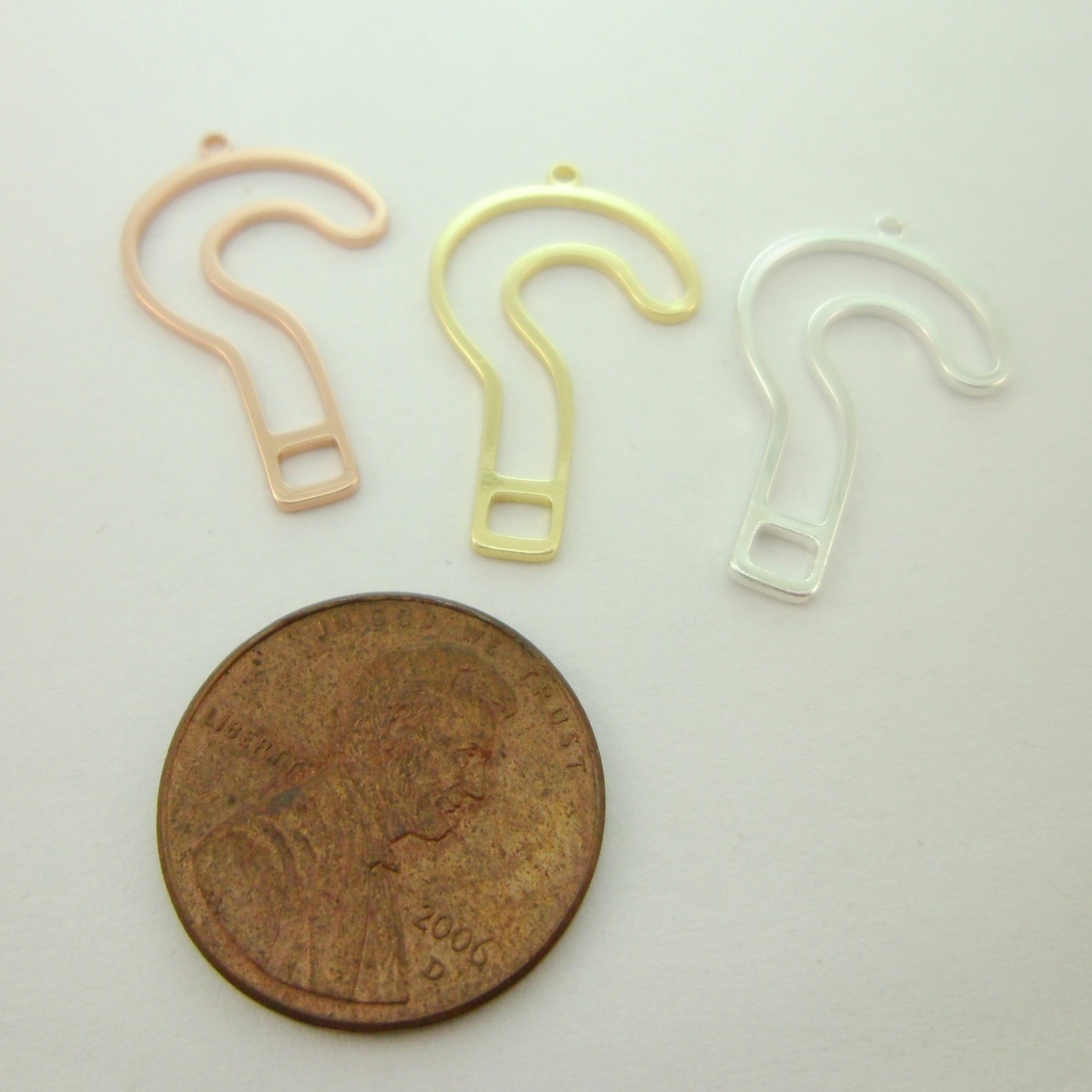5pcs Gold Silver Rose Gold Question Mark Hollow Handcrafted - Etsy