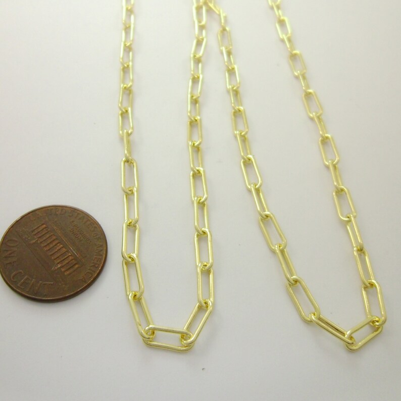 Delicate1m 14K Gold Plated Brass Rectangle Cable Chains 1mm - Etsy