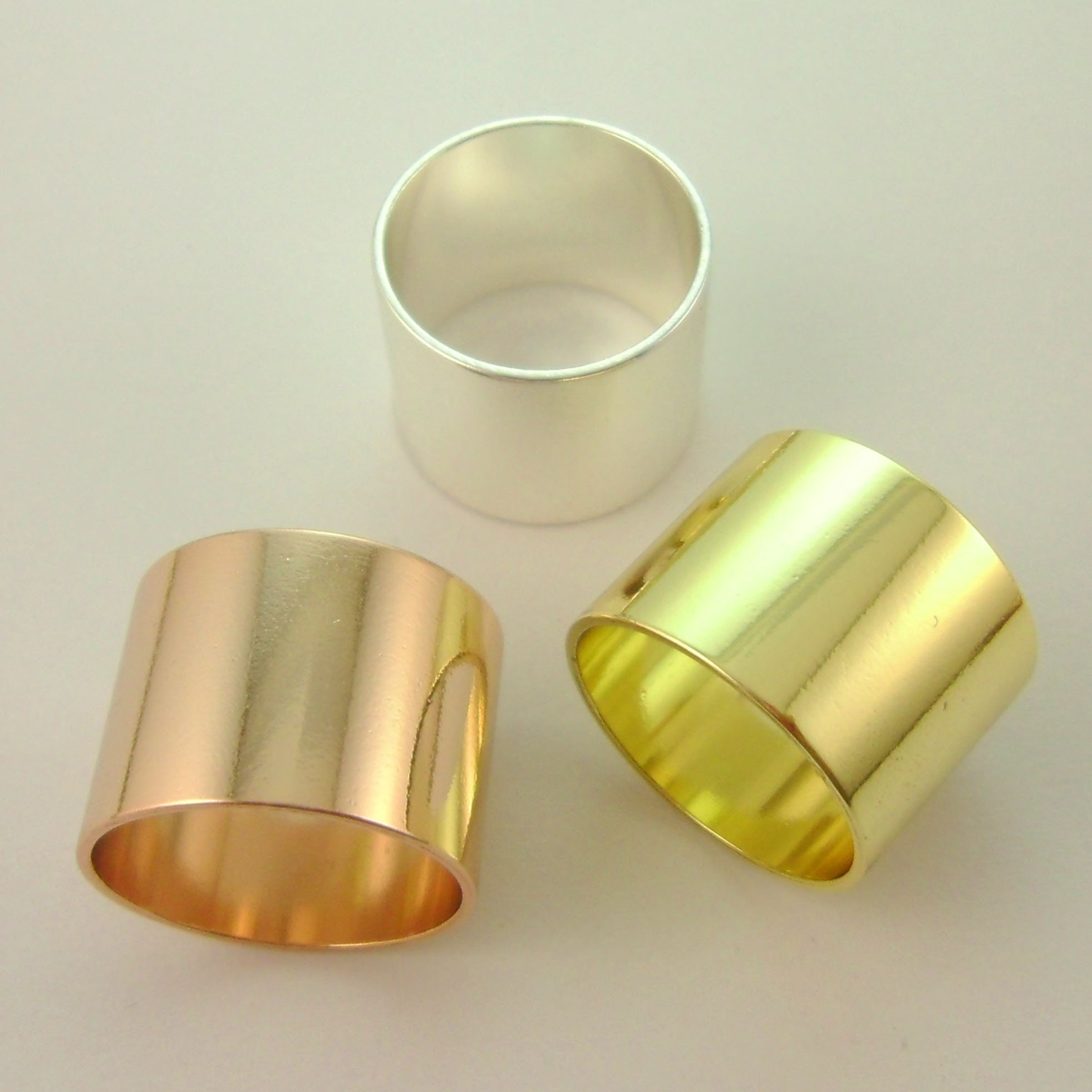 Handmade 5pcs Genuine 14k Gold Silver & Rose Gold Tube Round - Etsy