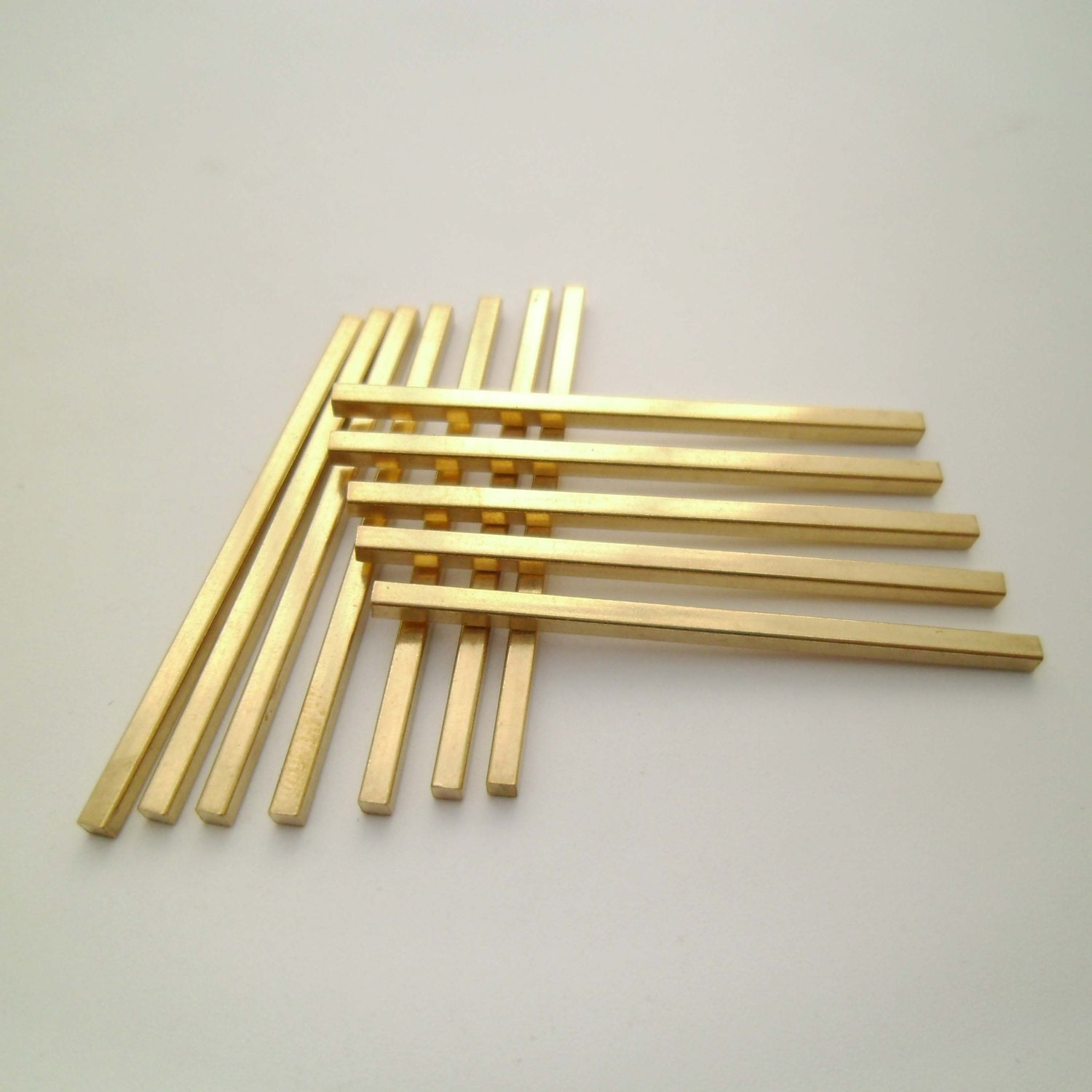50pcs High Quality 2x45mm Solid Raw Brass Bars WITHOUT Hole Geometry ...
