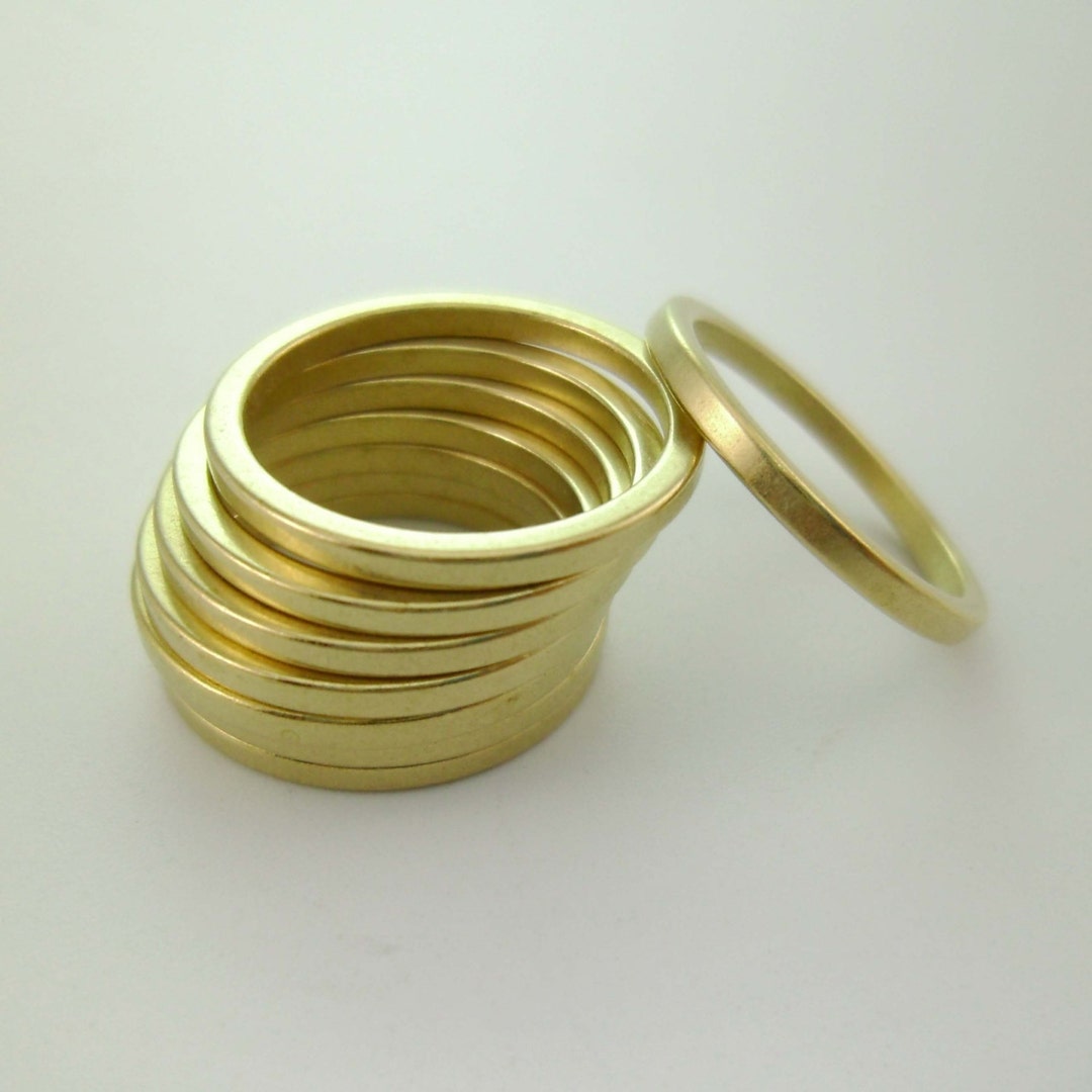 50pcs ~20mm Medium Brass Versatile Round Circle Rings Connectors Links ...