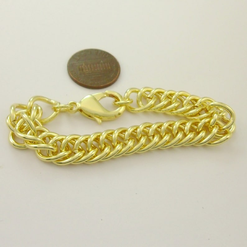 Handmade Custom, 1pcs 14K Gold Plated Curb Foxtail Chain Wheat Chain ...