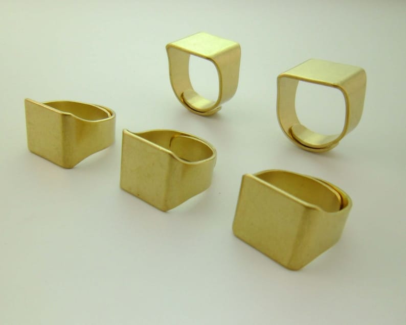 Classic Style* 10pcs Top Quality Square Eco-friendly Brass Ring Blanks ...