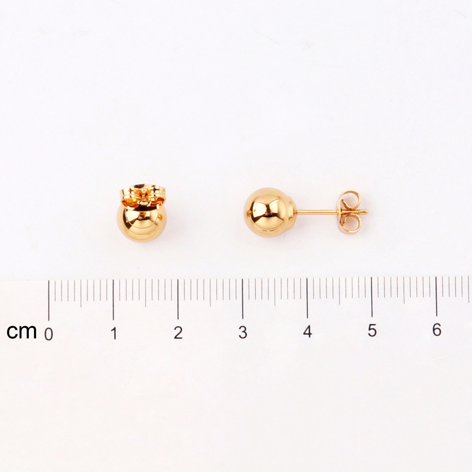 Custom Handmade 1 Pair Delicate 16k Gold Filled Big Ball Thick - Etsy