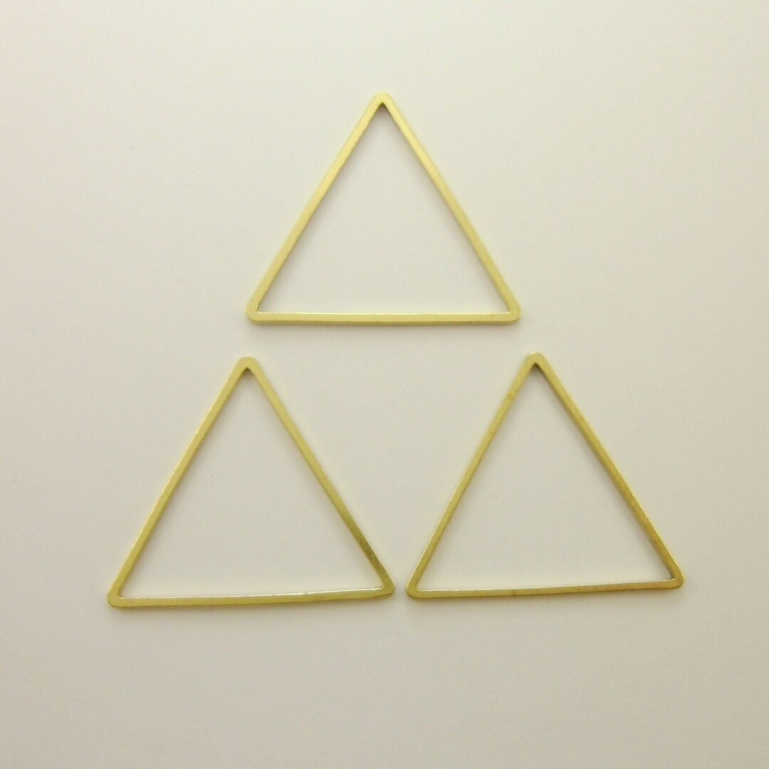 30pcs 24x21mm Triangle Raw Brass Frame Link Connectors Versatile ...