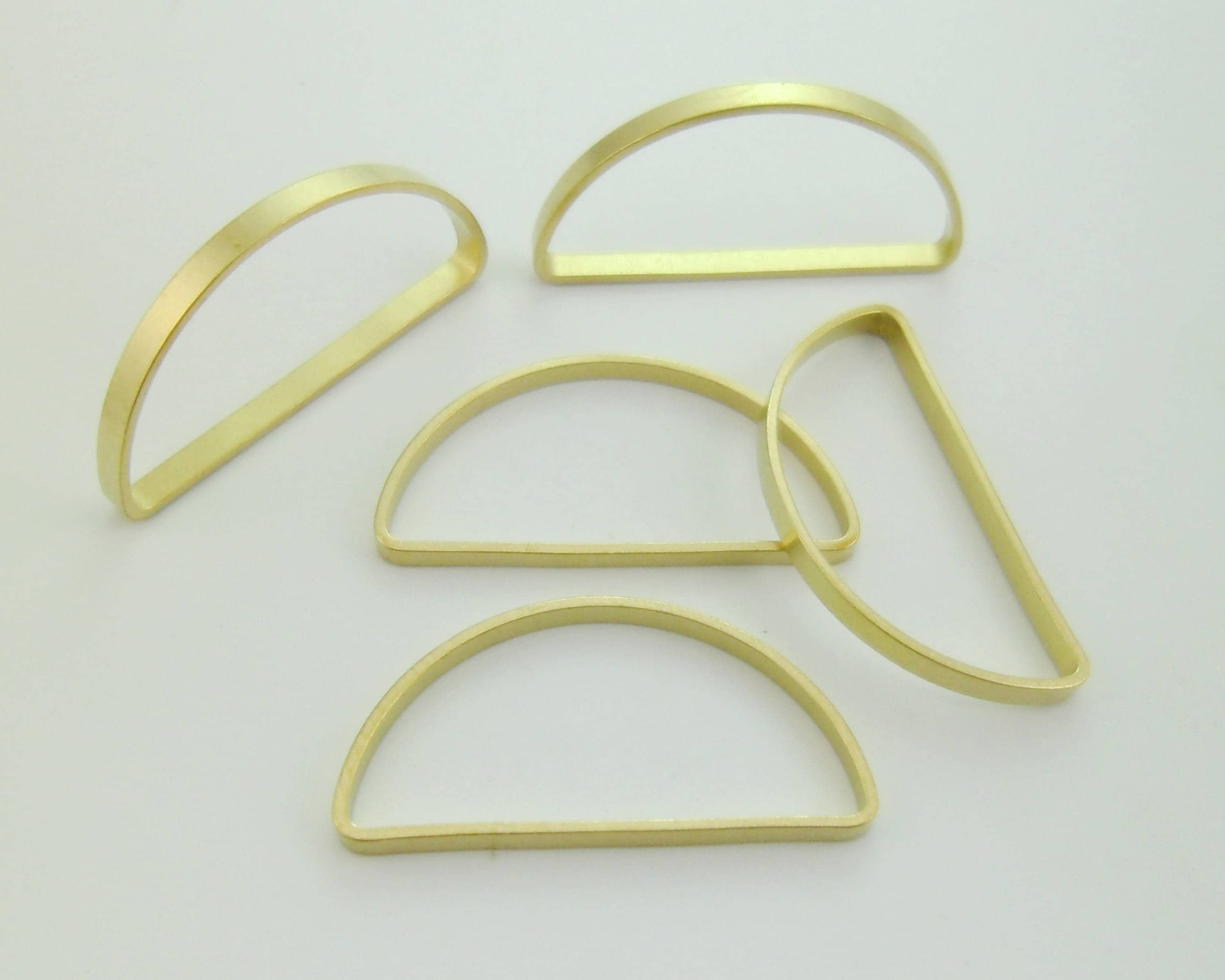 40pcs 30x15mm Medium Semi-circle Brass Frames Link Connectors | Etsy