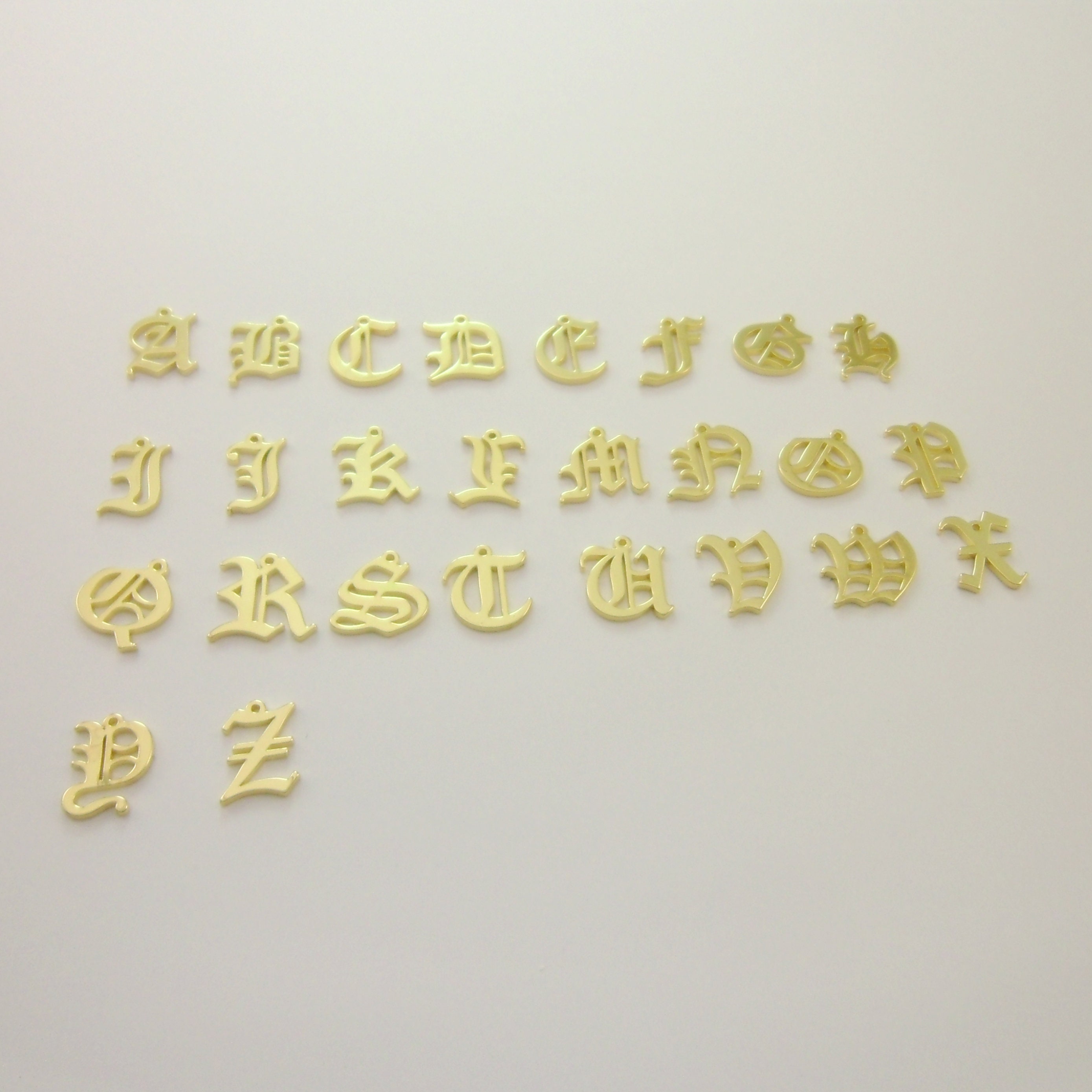 Unique Initials Source Custom, Small 14K Gold Plated Brass A-Z Old ...