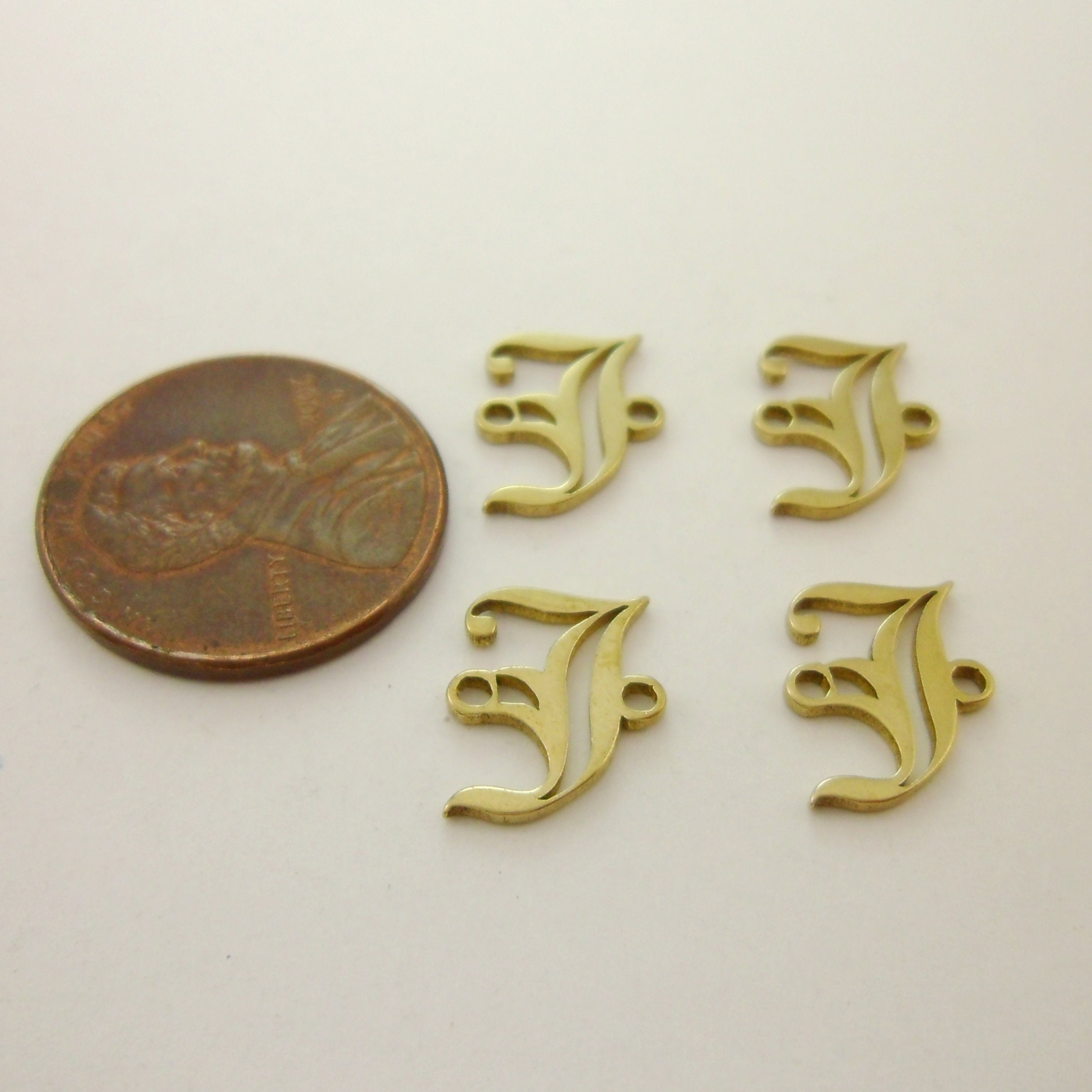 30pcs Brass Old English Gothic Initial Letter j - Etsy