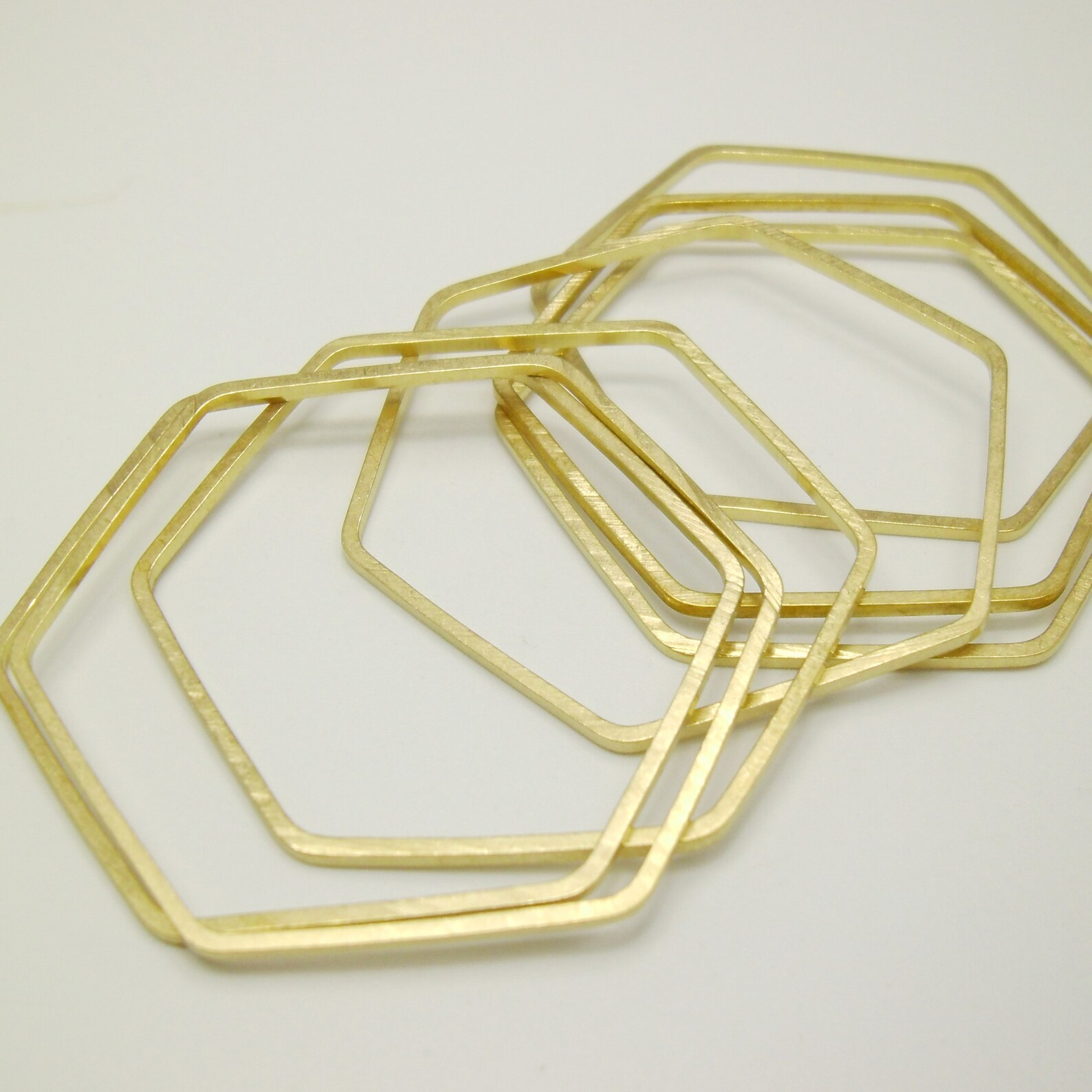 20pcs 45x40mm Large Brass Geometry Hexagons Links Connectors Frame ...