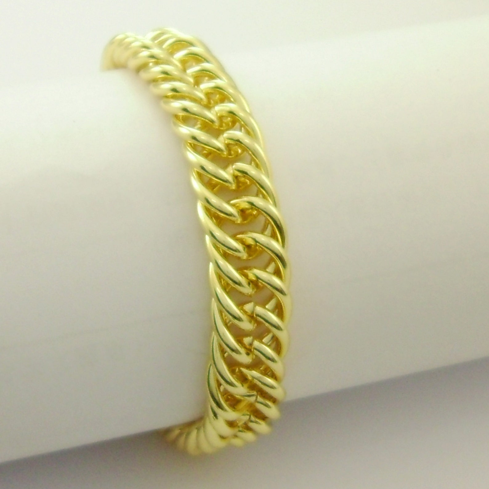 Handmade Custom, 1pcs 14K Gold Plated Curb Foxtail Chain Wheat Chain ...