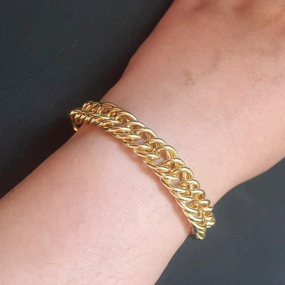 Handmade Custom, 1pcs 14K Gold Plated Curb Foxtail Chain Wheat Chain ...