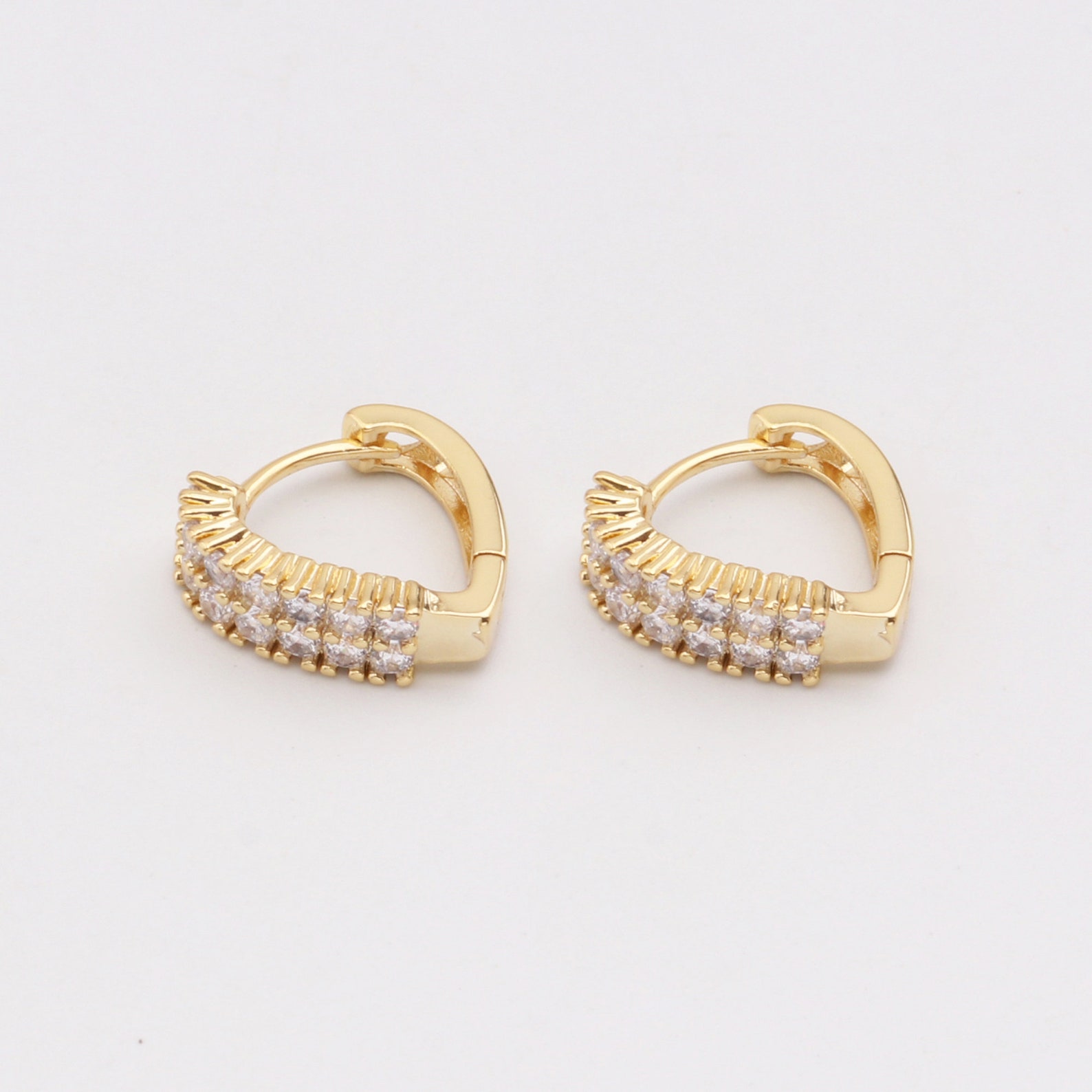 Custom Handmade 1 Pair Delicacy 18kt Gold Filled High Quality Double ...