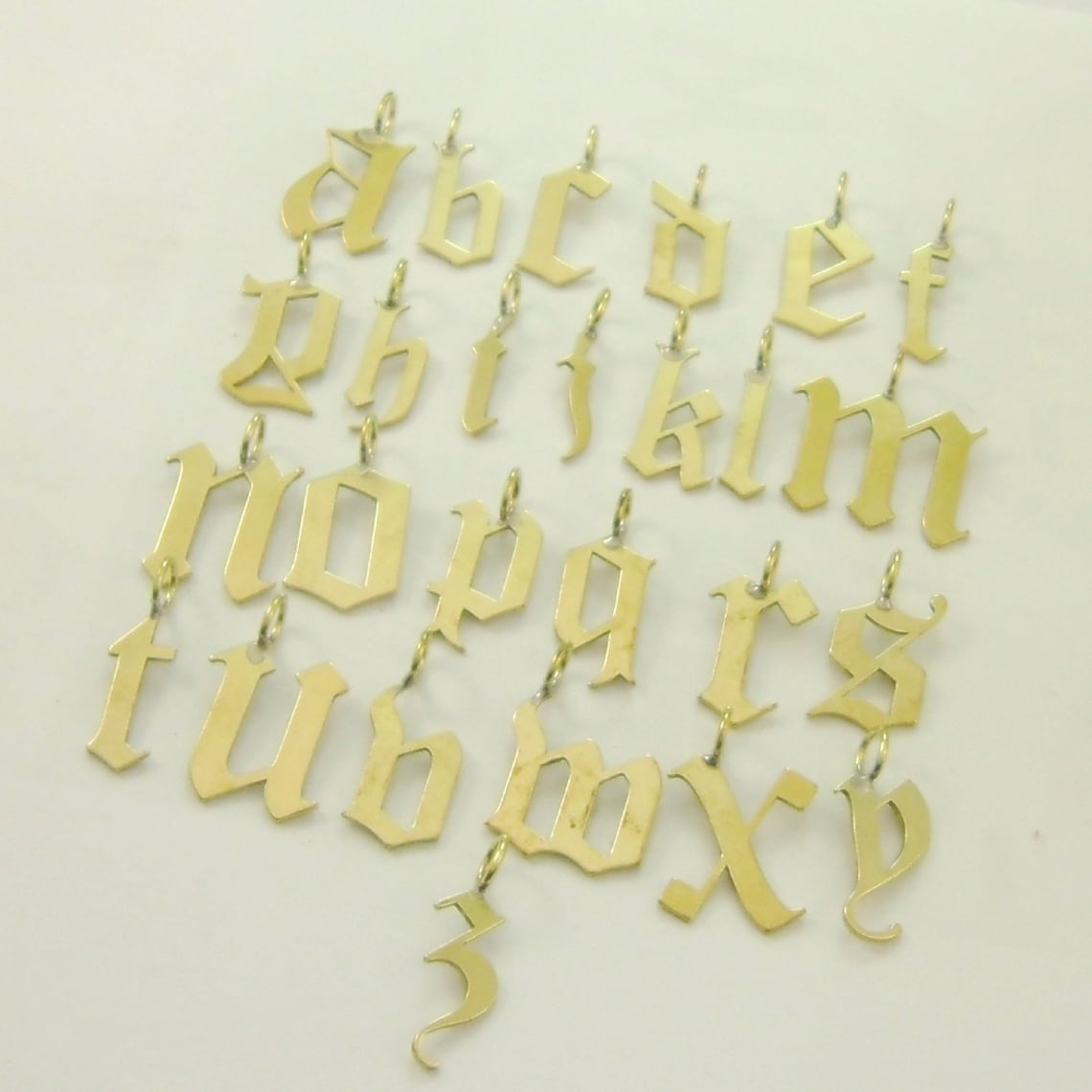Custom 1 Set 26 Alphabets Small Letters Brass English Charm - Etsy
