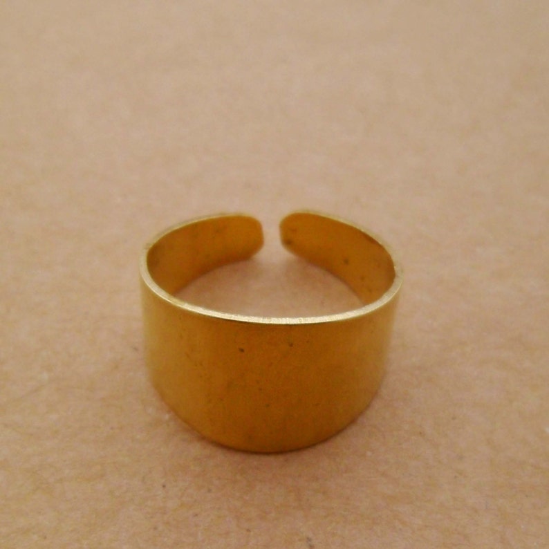 10pcs Wide Raw Brass Rings Blanks Bases for Personalized - Etsy