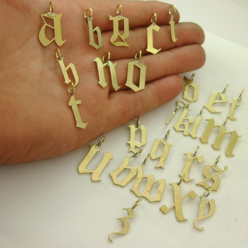 Custom 1 Set 26 Alphabets Small Letters Brass English Charm - Etsy